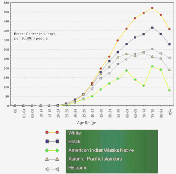 Breast Cancer Mortality by Race: Incidence and Survival Rates